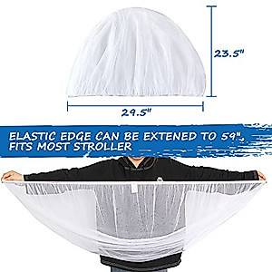 Baby Mosquito Net for Stroller, Durable Bug Net for Stroller, Bassinets, Cradles, Playards, Pack N Plays and Portable Mini Crib, Portable & Durable Baby Insect Netting