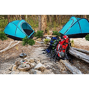 Alvantor Camping Tent Outdoor Warrior Pro Backpacking Light Weight Not Waterproof Family Tent Pop Up Instant Portable Compact Shelter Easy Set Up (PATENT PENDING), Teal, 83” x 55” x 42”H (9013)