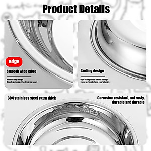 4 Pcs Stainless Steel Cat Bowls,7.1 Inches Metal Cat Bowl, Cat Food Bowls for Indoor Cats, Whisker Fatigue Cat Bowl, Shallow Cat Food Dish, Kitten Food Bowl, Elevated Food Bowls for Cats