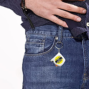 Merkaunis 50 Pcs Keychain Tape Measure, Functional Pocket Tape Measure, Small Tape Measure Retractable for Daily Use, Cloth Measuring, Body Measurement and Construction Party Favors, 3ft
