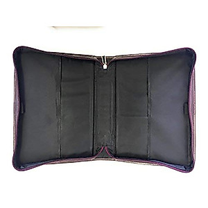 Burgundy/Tan Fashionable and Stylish Bible Cover, Large Two-Tone Bible Case Holy Book Protector