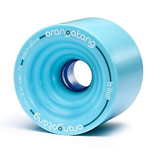 Orangatang in Heat 75mm 77a Downhill Longboard Skateboard Cruising Wheels (Blue, Set of 4)
