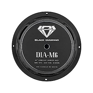 BLACK DIAMOND Dia-M6 6.5" Mid Range Loudspeaker with Bullet 450 Watts 8-Ohm (1 Speaker)