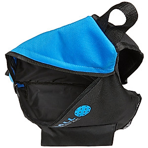 Pickleball Fanatic Sling Bag with pockets for Paddles, Balls, Gear, and Water Bottle(Blue/Black)