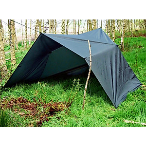 DD Hammocks - DD Tarp XL - Olive Green (15ft x 10ft) - 100% Waterproof Lightweight & Multifunctional Rainfly Extra Large Tarp Tent Shelter for Camping Bushcraft & Hiking Adventure