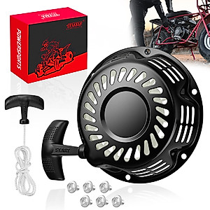 RUTU Lawn Pull Recoil Starter for Predator 212cc, Coleman CT200U Mini Dirt Bike & Go Kart - Replacement Pull Starter for Water Pump, Generator, Air Compressor - Reinforced Nylon&Fiberglass Core