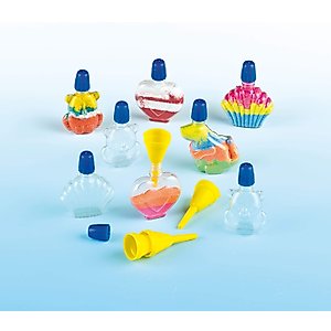 Baker Ross EV3043 Mini Shaped Sand Art Bottles - Pack of 8, for Children to Decorate and Display, Ideal Kids Arts and Crafts Project