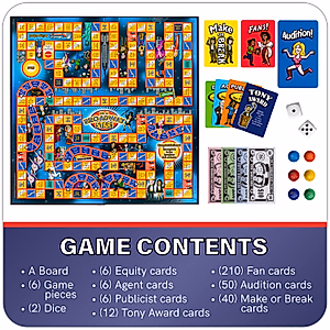 BE A BROADWAY STAR! - The Classic Theater and Musical Trivia Board Game That Puts You in The Spotlight | Party Game for Theater Lovers | Holiday Broadway Gift | 2-6 Players | for All Ages 8+