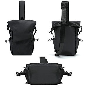 plufahci Small Black Sling Crossbody Backpack Shoulder Bag for Men Women Lightweight One Strap Backpack Sling Bag Backpack for Hiking Walking Biking Travel Cycling(Black)