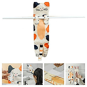 XIYUAN 2Pack 21in Bathroom Kitchen Fun Cat Hand Towel, Cute Cat Decorative Towel, Hanging Face Towel, Super Absorbent and Soft, for Cat Lovers, Home Sweet Home Gift (Pink Black)