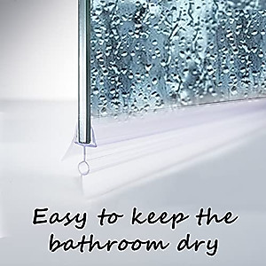 Frameless Shower Door Bottom Seal 2-Pack 1/4”x 39”Glass Shower Door Seal Strip Stop Shower Leaks and Create a Water Barrier