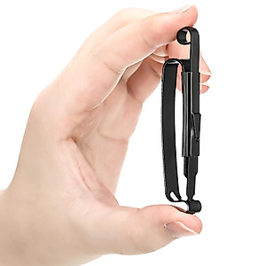Yuxung 20 Pcs Metal Keepers Adapter Clip Belt Slides Strap Clip Holder Reusable Metal Connecting Clip for Belt Kettle Sling Bag Backpack Big Slots, Black