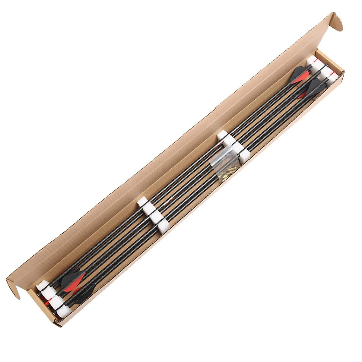 Linkboy Archery 3K Carbon arrow sp250 300 340 400 500 600 2inch plastic vanes bow hunting 6pcs