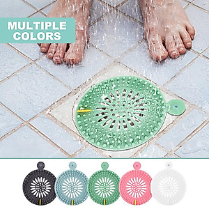 Jaeskeclip 6Pscs Hair Catcher Shower Drain,Disposable Shower Drain Hair Catcher,Hair Stopper for Bathtub Drain for Bathroom Shower Bathtub Laundry Room Kitchen Sink Silicon Sink Drain Covers