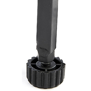 Displays2go Portable Newspaper and Magazine Rack, 4 Angled Shelves, Locking Caster Wheels (Black Steel)