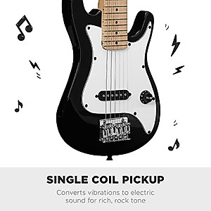Best Choice Products 30in Kids Electric Guitar Beginner Starter Kit w/ 5W Amplifier, Strap, Gig Bag, Strings, Picks - Black