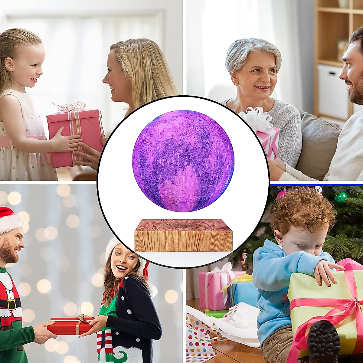 Galaxy Levitating Globe Moon Lamp-16 Colors 3D Printed Levitation Moon Light