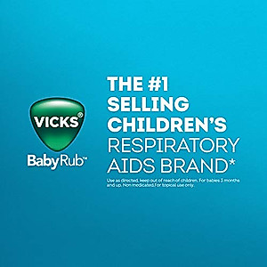 Vicks BabyRub, Chest Rub Ointment with Soothing Aloe, Eucalyptus, Lavender, and Rosemary, from The Makers of VapoRub, 1.76 oz, 6 Count (Packaging May Vary)