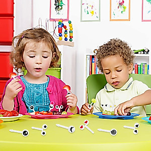 50 Pieces Assorted Cartoon Eyes Fruit Fork, Reusable Toothpick Decoration Fruit Fork Decoration Food Picks for Dessert Fruit Pastry Party