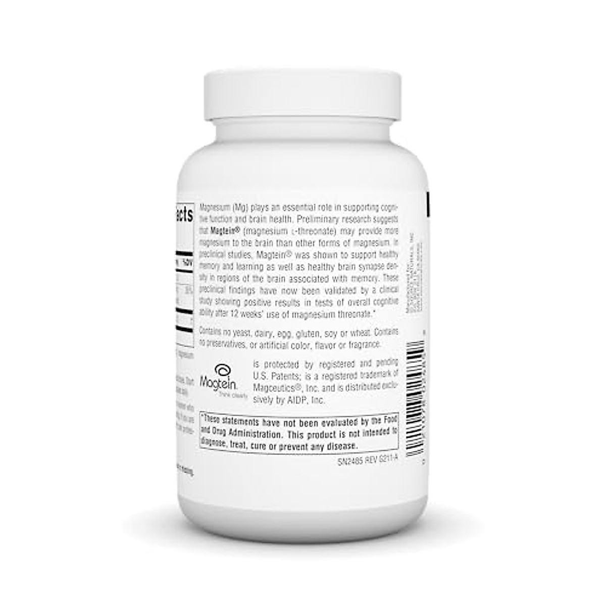 Source Naturals Magtein Magnesium L-Threonate 667mg Supports Focus, Mood, Healthy Memory, Cognitive Function, Sleep* - 90 Capsules
