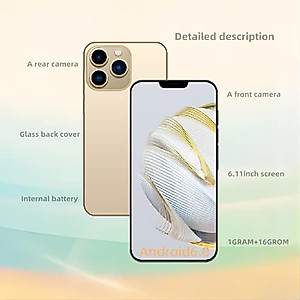 ZSDDZZY 6.11in Screen，E88，Android Smartphone ，Dual SIM Card，1G RAM 16G ROM，Only Supports Dual SIM Card Frequency Band of 3GWCDMA ：850/2100MHZ，Unlocked Cell Phone(Black