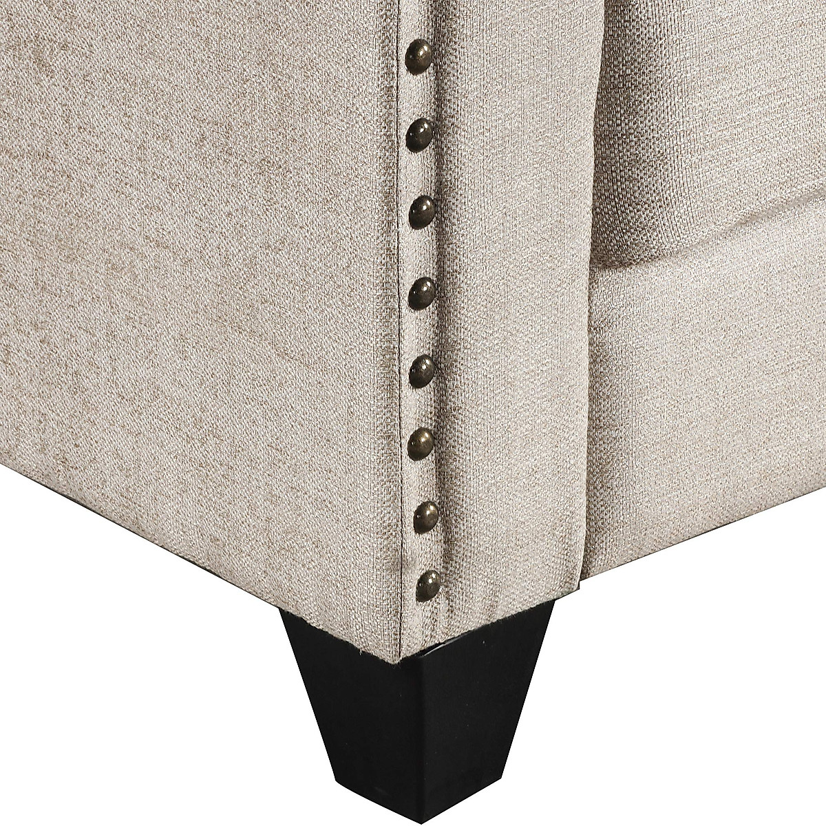 3Pieses Mid-Century Modern Sofa Sets Linen Fabric Tufted Back Sofa&Couch Include 3 Seaters Couch, Loveseat and Armchair with Rivets Rivets for Home Apartment Office Living Room