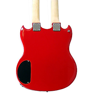BadAax Dlb Neck Dbl Cut A Way Guitar 70's Style Model Red