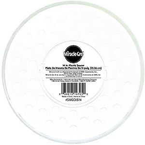 Miracle-Gro SMGCVS14 14" Plastic Saucer, Clear