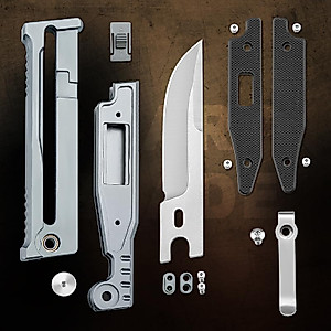 ZHAGOUAN 9In Large Folding Carrot Knife, Tactical Locking Folding Pocket Knife, D2 Steel Blade, T6 Aluminium Inlay G10 Handle, Cool EDC Pocket Knife