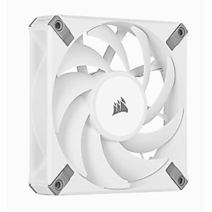 Corsair AF120 Elite, High-Performance 120mm PWM Fluid Dynamic Bearing Fan with AirGuide Technology (Low-Noise, Zero RPM Mode Support) Single Pack - White