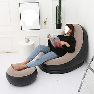 EYHLKM Lazy Couch Covered Chair no Padded Recliner Couch Sofa Living Room Inflatable Lazy Couch