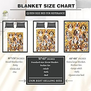 Beagle Dog Fleece Blanket,Super Soft Dogs Flannel Blanket Throw,Beagle Gift for Women Kid Girls,Gift for Dog Lover,Dog Mom Gift,40"x50"