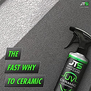 UV Ceramic Coating SiO2 Quick Coat Car Wax Polish Spray Waterless Wash & Wax Hydrophobic Top Coat Polish & Polymer Paint Sealant Detail Protection (16 Fl Oz)