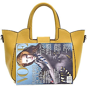 Dasein Womens Retro Handbag Flap-over Belt Satchel Purse Top Handle Shoulder Bag (Coffee)