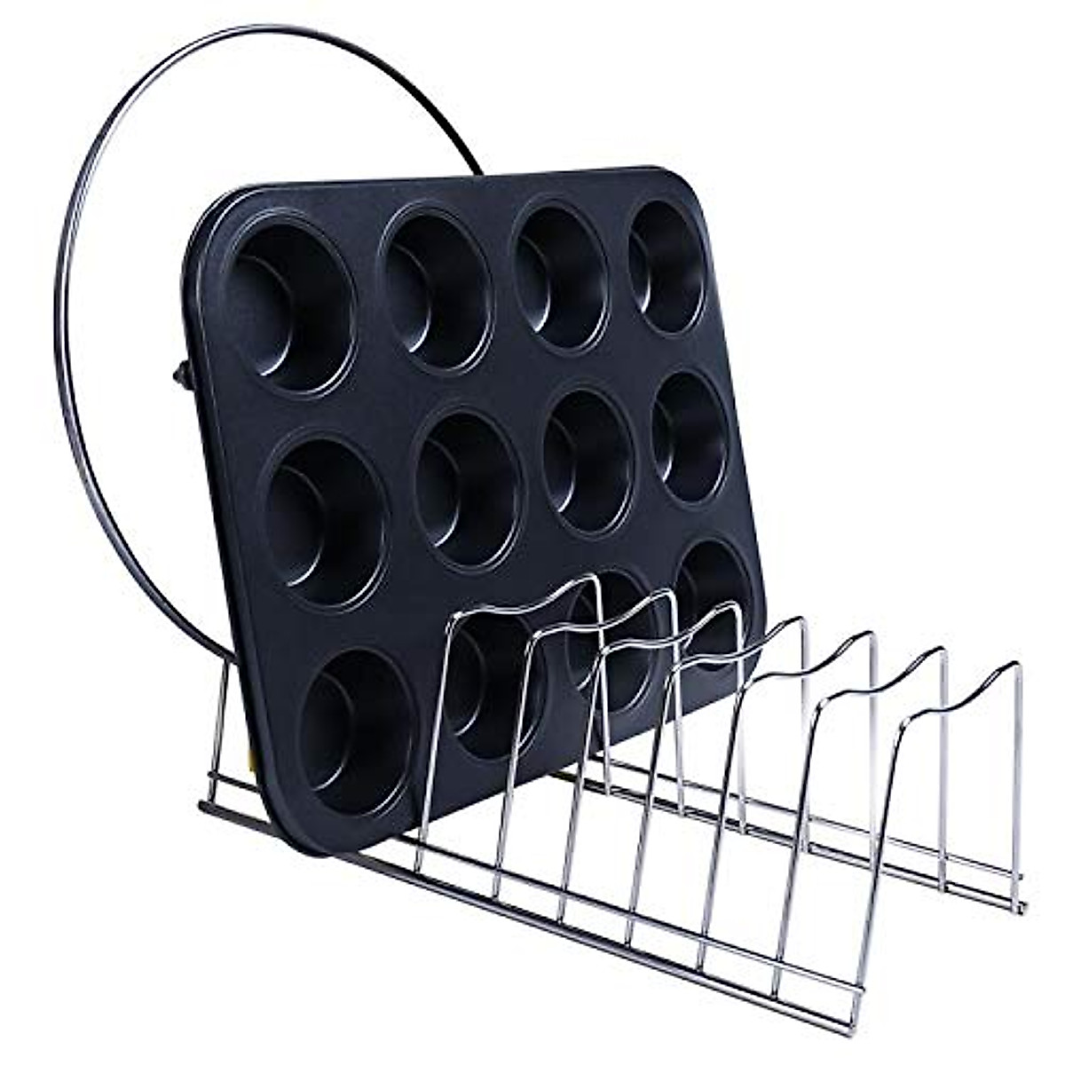 WenZBros Kitchen Pot Rack Lid Holder Organizer, Rest Cutting Boards, Bakeware, Baking Sheet, Stainless Steel