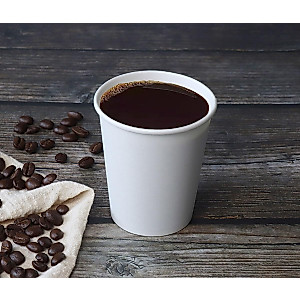 CantaGreen 150 Count 12 OZ Heavy-duty Paper Coffee Cups, White Disposable Cup for Hot and Cold Beverage