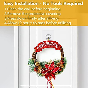 16 Pack Self Adhesive Wall Hooks Heavy Duty, Adhesive Wall Hooks for Hanging, Bathroom and Kitchen Wall Hooks Heavy Duty No Nails