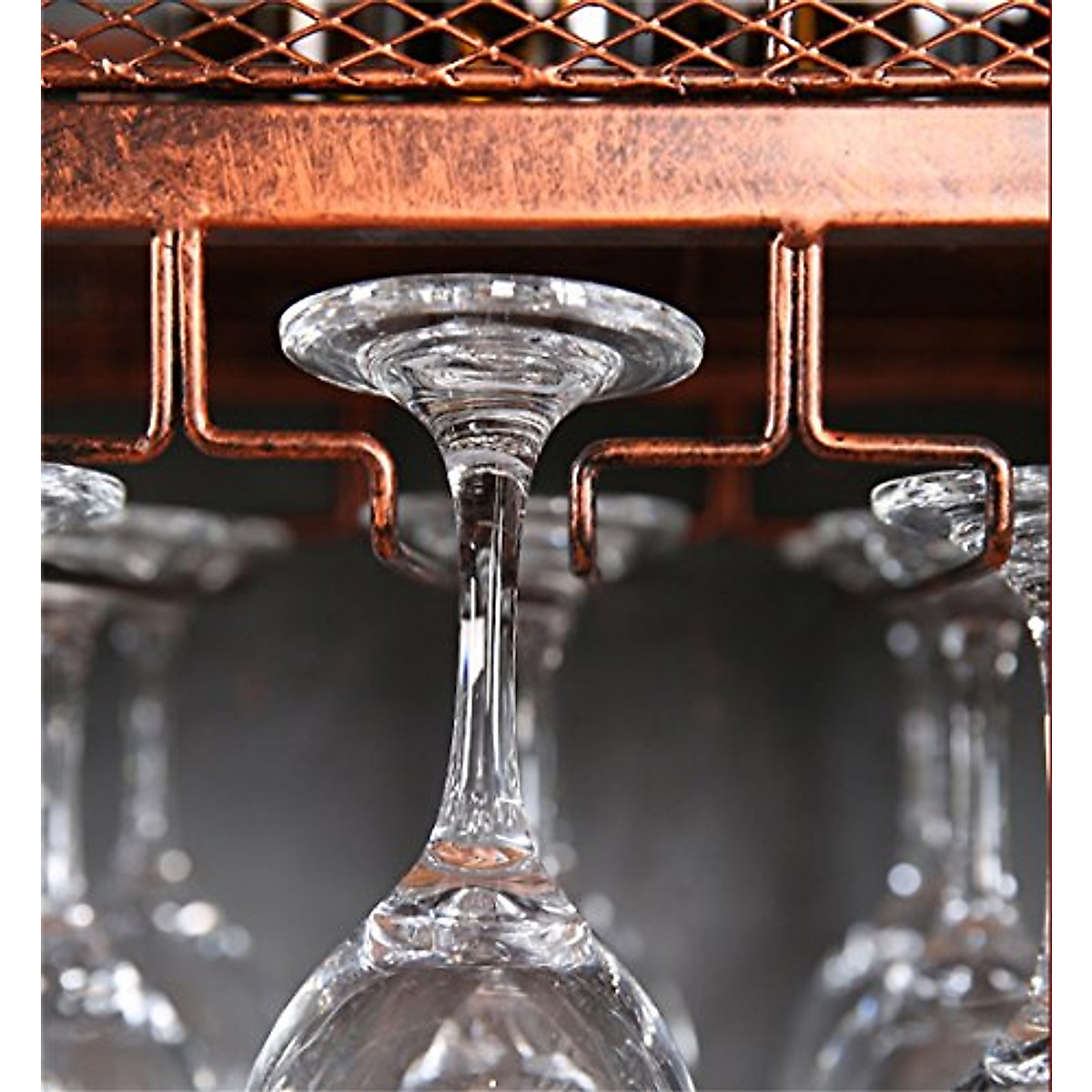 Stylish Simplicity Wine Racks Wall Holder Metal Vintage | Wine Bottle Holder Free Standing |Hanging Wine Glass Holder | Rustic Wine Holder Wall Mounted Wine Cooler Wine Stand Wine Cabinet, PIBM, Br