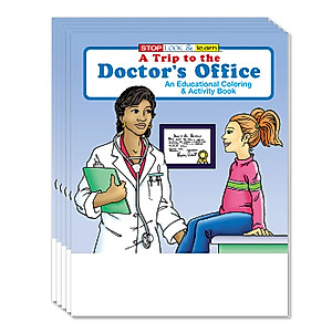 ZOCO - A Trip to The Doctor's Office - Educational Coloring Books (25 Bulk Pack, Without Crayons) - Games, Puzzles, Activities - Pediatrician Gifts for Kids