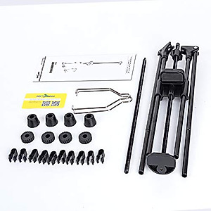 REPTI ZOO Reptile Dual Lamp Stand Lamp Hanger Holder Adjustable Metal Lamp Support for Reptile Glass Terrarium Heating Light