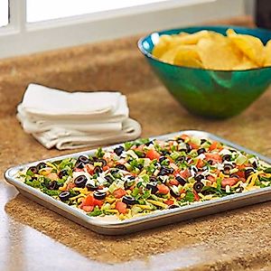 Suwimut Set of 2 Baking Cookie Sheet, Rectangle 16 x 12 x 1 Inch Stainless Steel Baking Sheets Pan Oven Tray, Nonstick Baking Pan, Non Toxic & Rust Free, Mirror Finished & Easy Clean