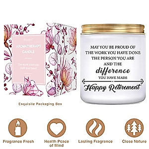 STORALIT Lavender Scented Soy Candles Jar Happy Retirement Gifts,Funny Coworker Leaving Gifts,Farewell Gifts ,Goodbye Gift for Women, Colleagues, Coworkers, Friends