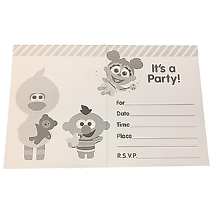 Sesame Street Babys 1st Birthday Party Invitations Elmo 10 Cards