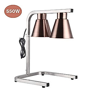 WeChef Commercial Portable Dual Bulb Food Heat Lamp Countertop Free-Standing Food Warmer Buffet Bar Restaurant