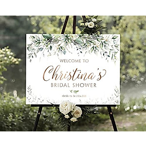 Bridal Shower Sign, Flower Bridal Shower, Greenery Shower Decoration, Bridal Shower Decorations, Bridal Shower Welcome Sign Greenery Welcome Sign, Custom Design, Printable Welcome Sign