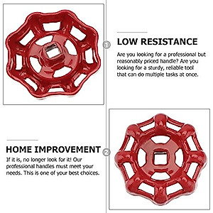 DOITOOL Faucet Hose Bibb Round Wheel Handle, Valve Replacement Wheel Handle Cast Iron Broach Wheel Handle