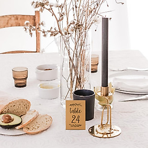 25pcs Wedding Table Numbers 1-25, 4x6 Inch Cardstock Table Numbers Double-Sided Table Signs for Wedding Reception Table Place Cards for Party Bridal Shower Anniversary Celebrations