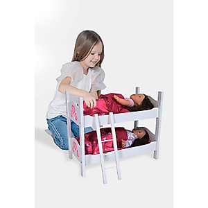 The New York Doll Collection Bunk Bed, White (HT022)