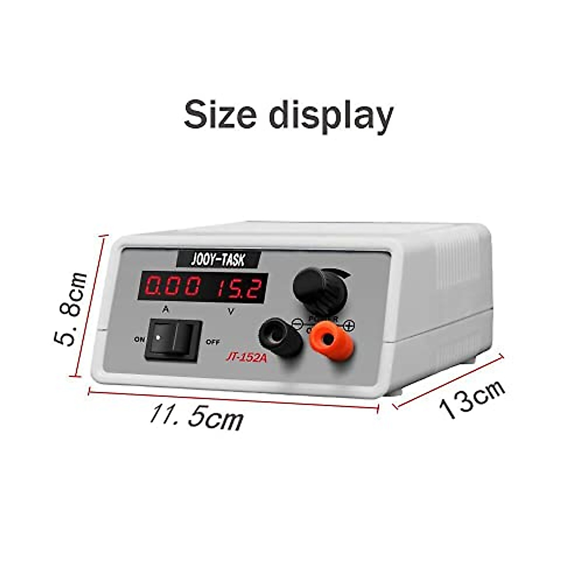 JOOY-TASK Adjustable DC Power Supply Variable Output &Lab Small Bench Power Supply (1.5~15V,2A) -(Input Voltage 90V~253V AC)