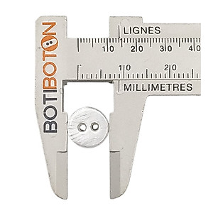 50 Nacar Natural Shell Buttons - Sewing Accessory - 6 Sizes - Manufactured and Shipped from Spain - (8 mm)